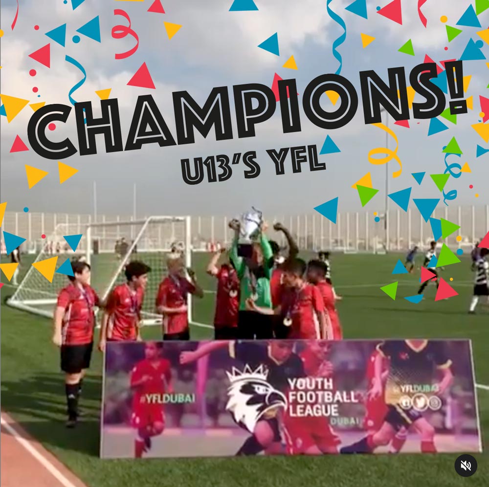 CHAMPIONS U13's YFL - GO-PRO SPORTS FOOTBALL ACADEMY DUBAI
